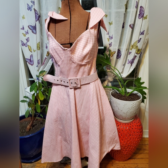 Unique Vintage | Dresses | Unique Vintage Pink Gingham Dress | Poshmark